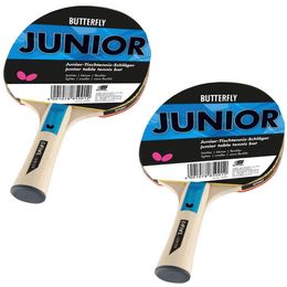 Butterfly Tischtennisschläger 2er Set Butterfly Junior, Schläger Racket Bat (1-tlg), beige
