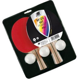 Sunflex Tischtennisschläger Set Midi, Schläger Set Bat Racket (Set, 5-tlg), beige