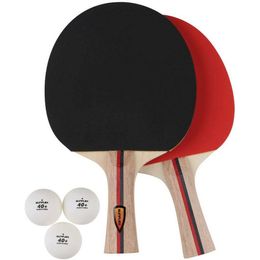 Sunflex Tischtennisschläger Tischtennis Set Contest, Bälle Bat Racket, beige