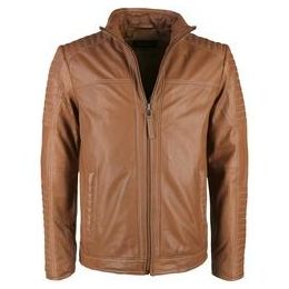 Bikerjacke JCC "15-10-B-2" Gr. XXL, braun (cognac) Herren Jacken