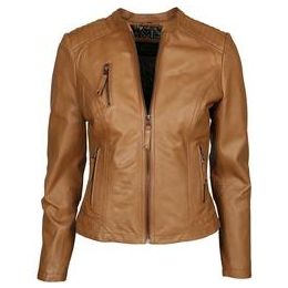 Bikerjacke JCC "125302" Gr. 38, braun (cognac) Damen Jacken