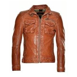 Bikerjacke JCC "31020345" Gr. 50, braun (oxy fire) Herren Jacken