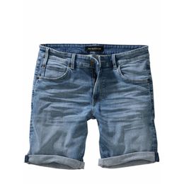 Mey & Edlich Herren Jeans-Shorts Regular Fit Hellblau einfarbig