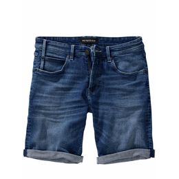 Mey & Edlich Herren Jeans-Shorts Regular Fit Blau einfarbig