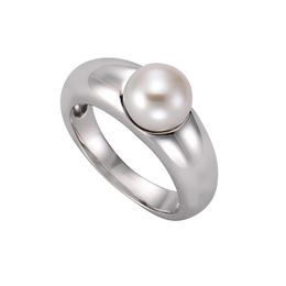 Zeeme Pearls Ring 925/- Sterling Silber Muschelkernperle weiß Rhodiniert (Größe: 056 (17,8))