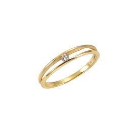 Celesta Gold Ring 375/- Gold Zirkonia weiß Matt/Glanz (Größe: 056 (17,8))