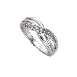 Diamonds by Ellen K. Ring 925/- Sterling Silber Diamant weiß Glänzend 0,01ct. (Größe: 054 (17,2))