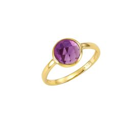 Celesta Gold Ring 375/- Gold Zirkonia lila Glänzend (Größe: 058 (18,5))