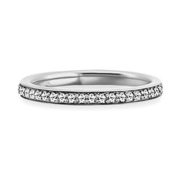 CAI Ring 925/- Sterling Silber Topas weiß rhodiniert 0,280ct (Größe: 060 (19,1))