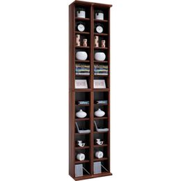 Vcm Holz CD DVD Stand Regal Almera (Farbe: Kern-Nussbaum)