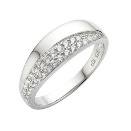 Zeeme Silber Ring 925/- Sterling Silber Zirkonia weiß Glänzend (Größe: 060 (19,1))