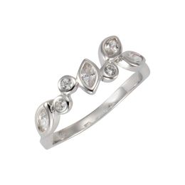 Zeeme Silber Ring 925/- Sterling Silber Zirkonia weiß Glänzend (Größe: 054 (17,2))