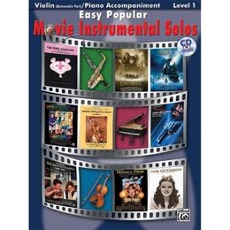 Alfred Music Publishing Easy Popular Movie Instrumental Solos, w. Audio-CD, for Violinand Piano Accompaniment, Geheftet