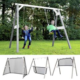 Doppelschaukel AXI "4-in-1 SportsFun" Schaukeln grau (grau, weiß) Kinder Schaukel Wippen