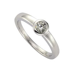 Zeeme Silber Ring 925/- Sterling Silber Zirkonia weiß Glänzend (Größe: 052 (16,6))