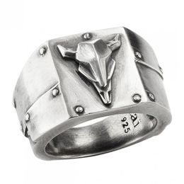 CAI Ring 925/- Sterling Silber ohne Stein oxydiert (Größe: 068 (21,7))