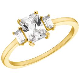 Amor Damen Ring, 925er Silber, gold, 52