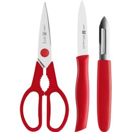 Zwilling Messer-Set, 3-teilig, rot