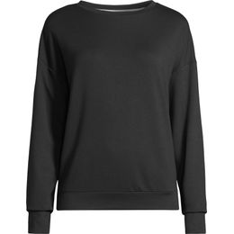 Alexander ALEX Yoga Sweatshirt, Seitenschlitze, Daumenlöcher, für Damen, schwarz, M