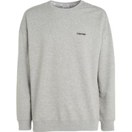 Calvin Klein Modern Cotton Lounge Sweatshirt, Rippbündchen, Logo-Stickerei, für Herren, grau, S