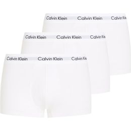 Calvin Klein Boxershorts, 3-er Pack, Logo-Bund, für Herren, weiß, M