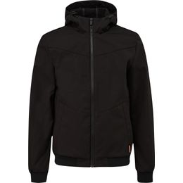 QS Übergangsjacke, Kapuze, Fleece-Futter, für Herren, schwarz, XL