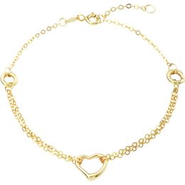 Amor Damen Armband, 375er Gelbgold, gold