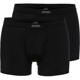 Bruno Banani Micro Simply Pants, 2er-Pack, Softgummibund, für Herren, schwarz, M