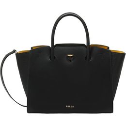 Furla Shopper, Leder, Emblem, für Damen, schwarz