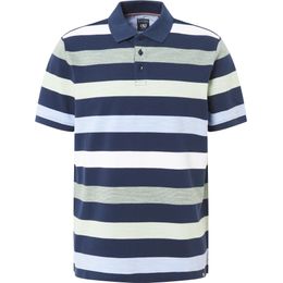 DUNMORE Poloshirt, Baumwolle, gestreift, für Herren, blau, S