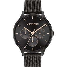 Calvin Klein Damen Multifunktionsuhr "Timeless Multifunction 25200105", schwarz