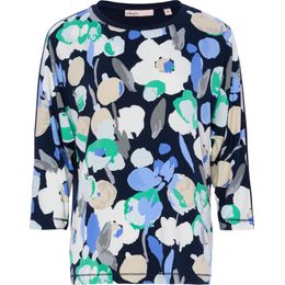 Adagio Shirt, 3/4-Arm, floral, für Damen, blau, 42