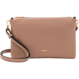 L.Credi Schultertasche, Emblem, für Damen, beige