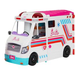 Barbie Puppenfahrzeug "2-in-1 Krankenwagen", Licht und Sound, mehrfarbig