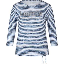 Rabe Shirt, 7/8-Ärmel, Rundhalsausschnitt, für Damen, blau, 42