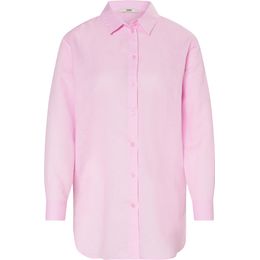 Esprit Hemdbluse, Leinenanteil, Knopfleiste, für Damen, pink, XXL