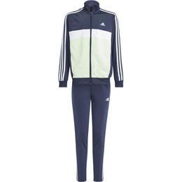 Adidas Trainingsanzug, Reißverschluss, Color Blocking, für Kinder, blau, 152