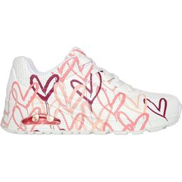Skechers® Skechers x JGoldcrown: Uno Sneaker "Spread the love", Herz-Design, für Damen, weiß, 37