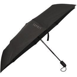 Esprit Gents Easymatic Regenschirm, einfarbig, für Damen und Herren, schwarz