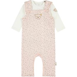 Steiff Bekleidungsset, 2-teilig, Bären-Patch, für Babys und Kleinkinder, rosa, 50