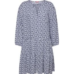 Esprit Calusa Beach Strandkleid, floral, 3/4-Arm, für Damen, blau, M