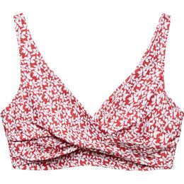 Esprit Calusa Beach Bikini-Oberteil, Bügel, Allover-Print, für Damen, rot, 40E