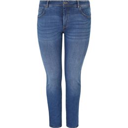 Tom Tailor plus Plus Jeans, Slim-Jeans, Dark-Washed, uni, für Damen, blau, 50