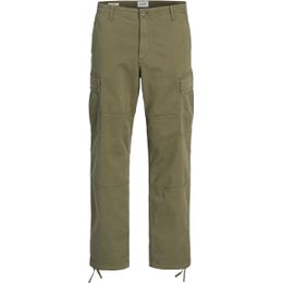 Jack & Jones ORIGINALS by JACK & JONES Cargohose, Eingrifftaschen, Gürtelschlaufen, für Herren, grün, 34/34