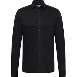 1863 by Eterna Businesshemd, Slim-Fit, Langarm, Haifisch-Kragen, für Herren, schwarz, 43