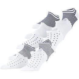 Esprit Sneakersocken, 5er-Pack, Bio-Baumwoll-Mix, für Damen, weiß, 36-41