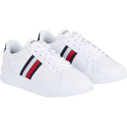 Tommy Hilfiger Sneaker, Logo, Leder, für Herren, weiß, 45