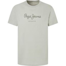 Pepe Jeans T-Shirt, Rundhals-Ausschnitt, Logo-Print, für Herren, grün, L