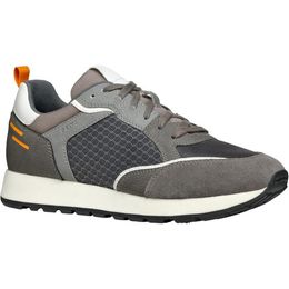 Geox Sneaker "Partenio", Lederoptik, atmungsaktiv, für Herren, grau, 41