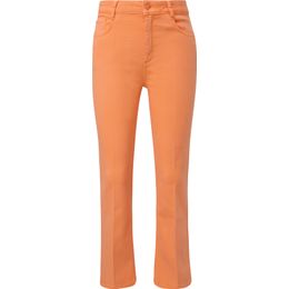 comma, CASUAL IDENTITY Twill-Hose, Regular-Fit, Flared-Leg, für Damen, orange, 40/REG